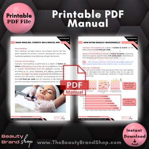 Beginner's Guide to Microneedling Manual, Microneedling PDF Printable ...