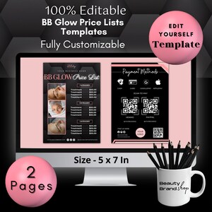 BB Glow Price Lists, BB Glow Pricing Guide Sheet, Small Business Price ...