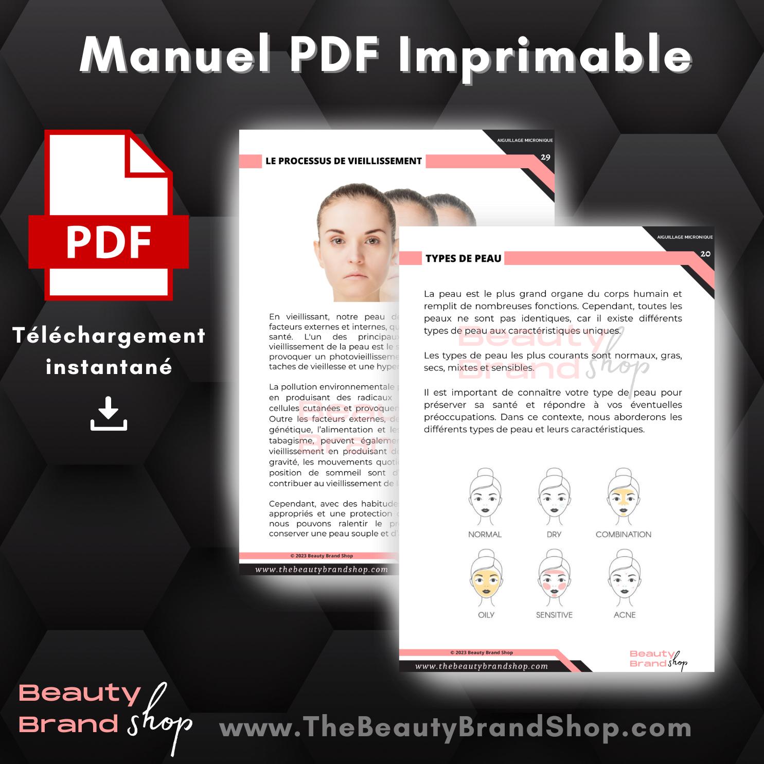 Microneedling Manual-french Version, Beauty Manual, Skin Needling Guide ...