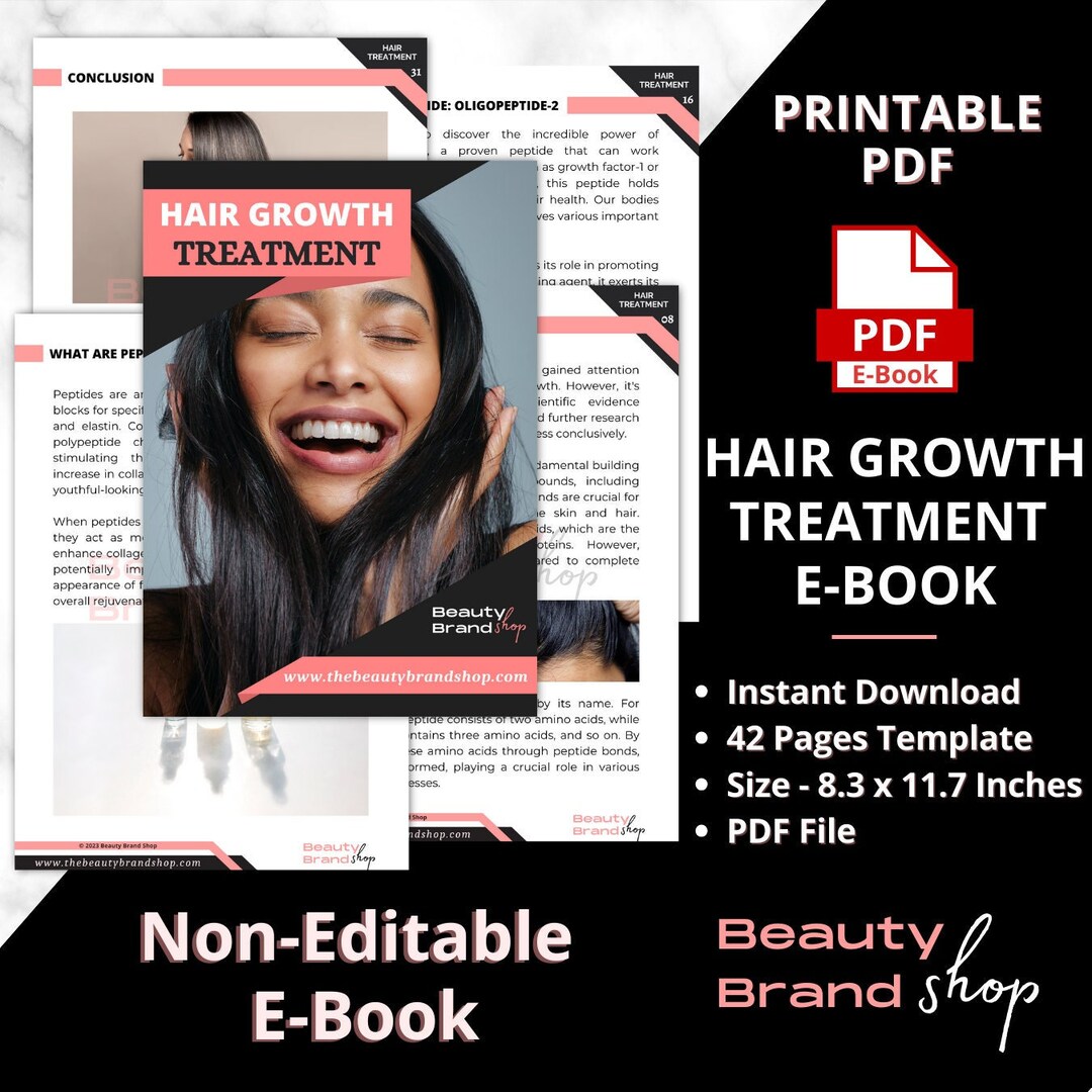 Hair Growth Treatment E-book, Printable Hair Regrowth Training Course ...
