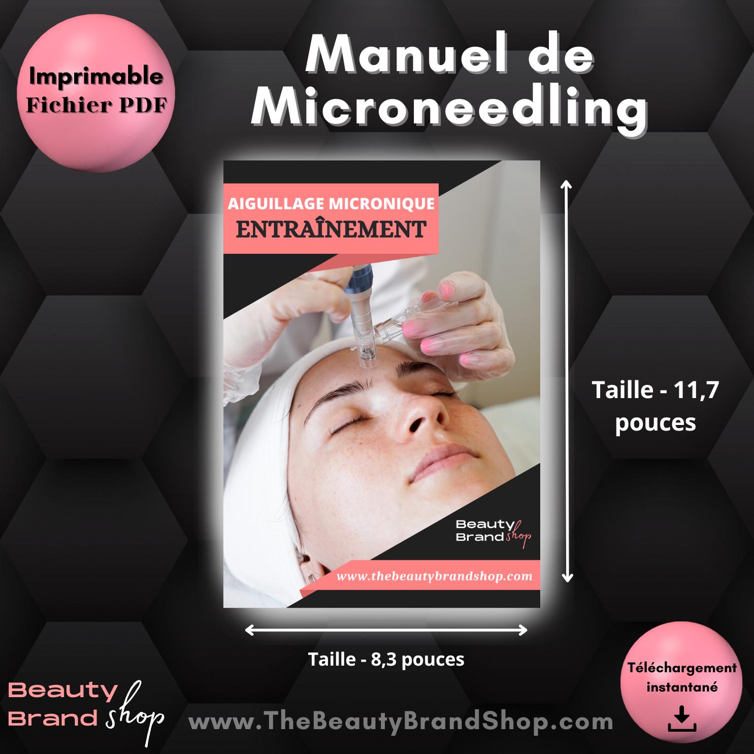 Microneedling Manual-french Version, Beauty Manual, Skin Needling Guide ...