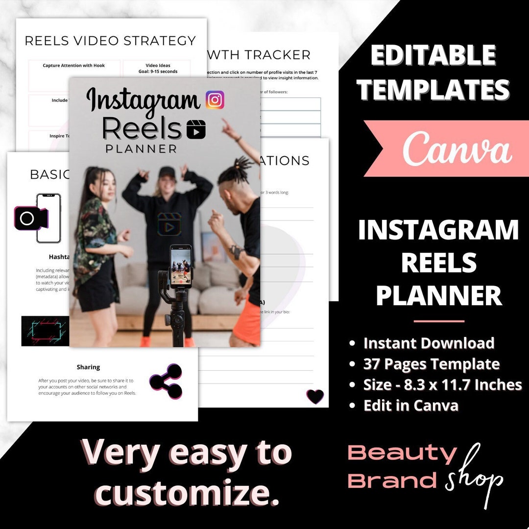 Instagram Reel Content Planner, Instagram Reels Planner Template ...