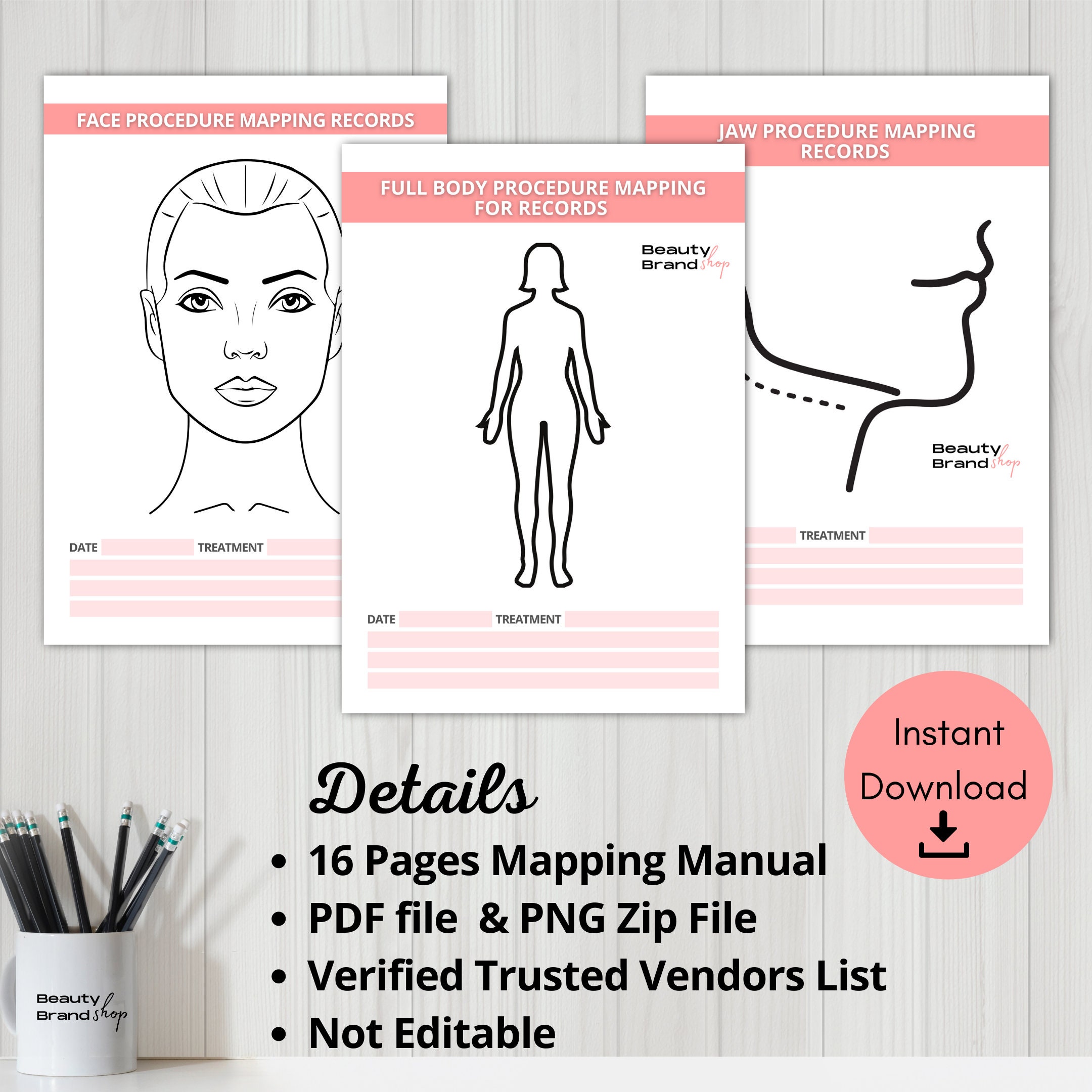 DIY Treatments Mapping Treatment Manual Mapping Records - Etsy