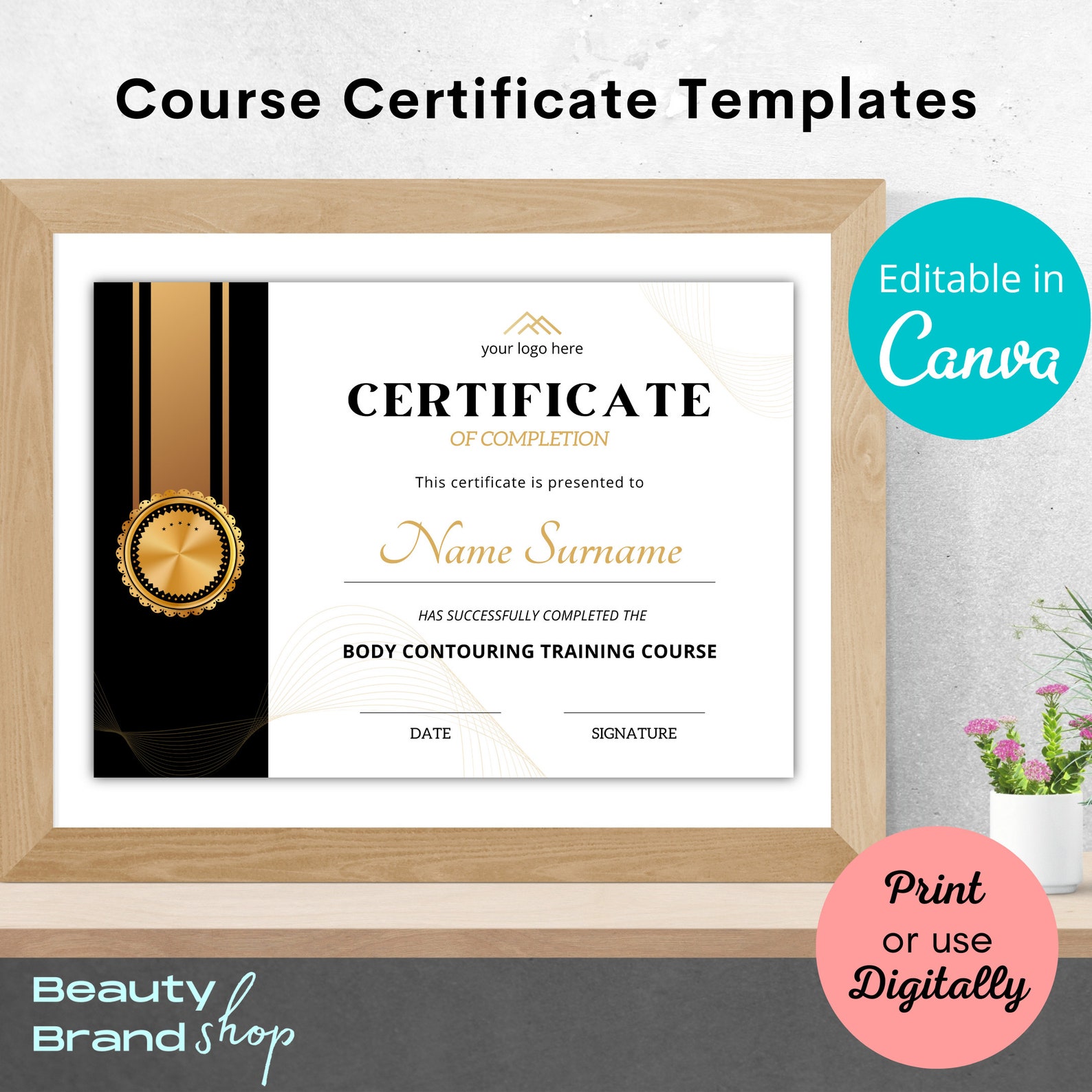 Certificate of Achievement Template, Body Contouring Certificate ...