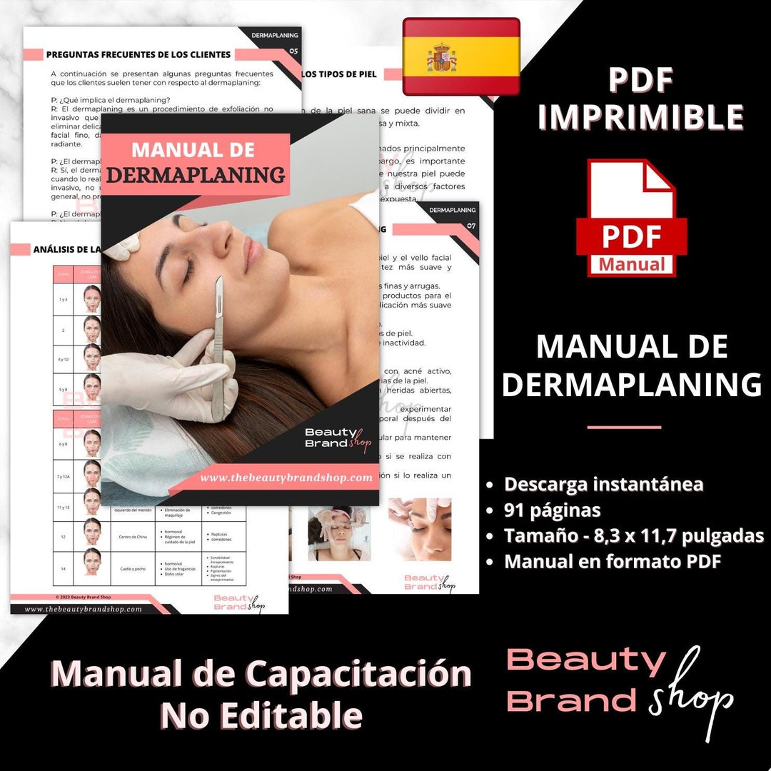 Dermaplaning Manual-spanish, Dermaplaning Advanced Facial Course ...
