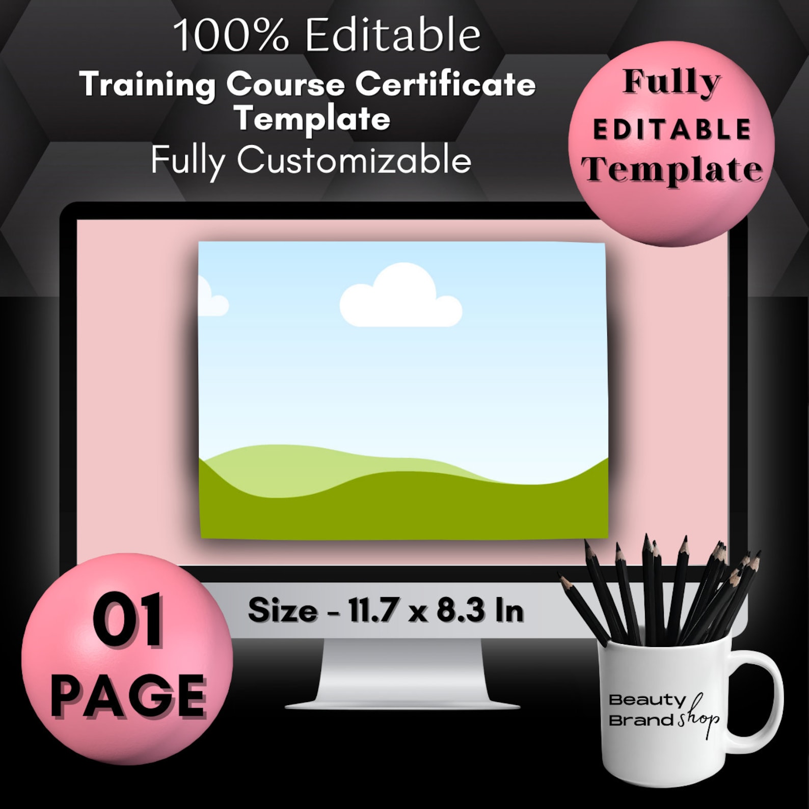 DIY Certificate of Completion, Editable Beauty Course Certificate ...