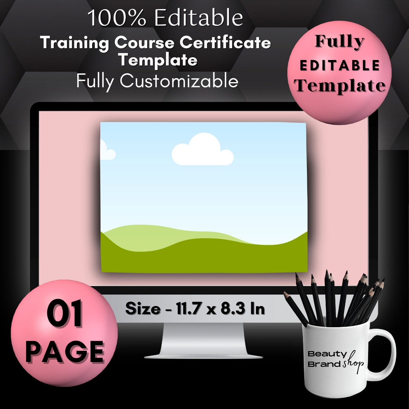 DIY Certificate of Completion, Editable Beauty Course Certificate ...