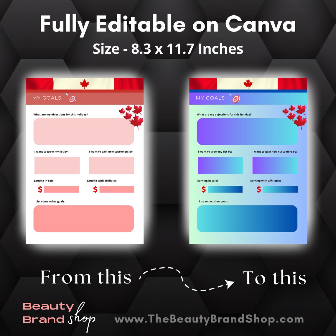 Canada Day Holiday Promotional Planner, Canada Day Content Planner ...