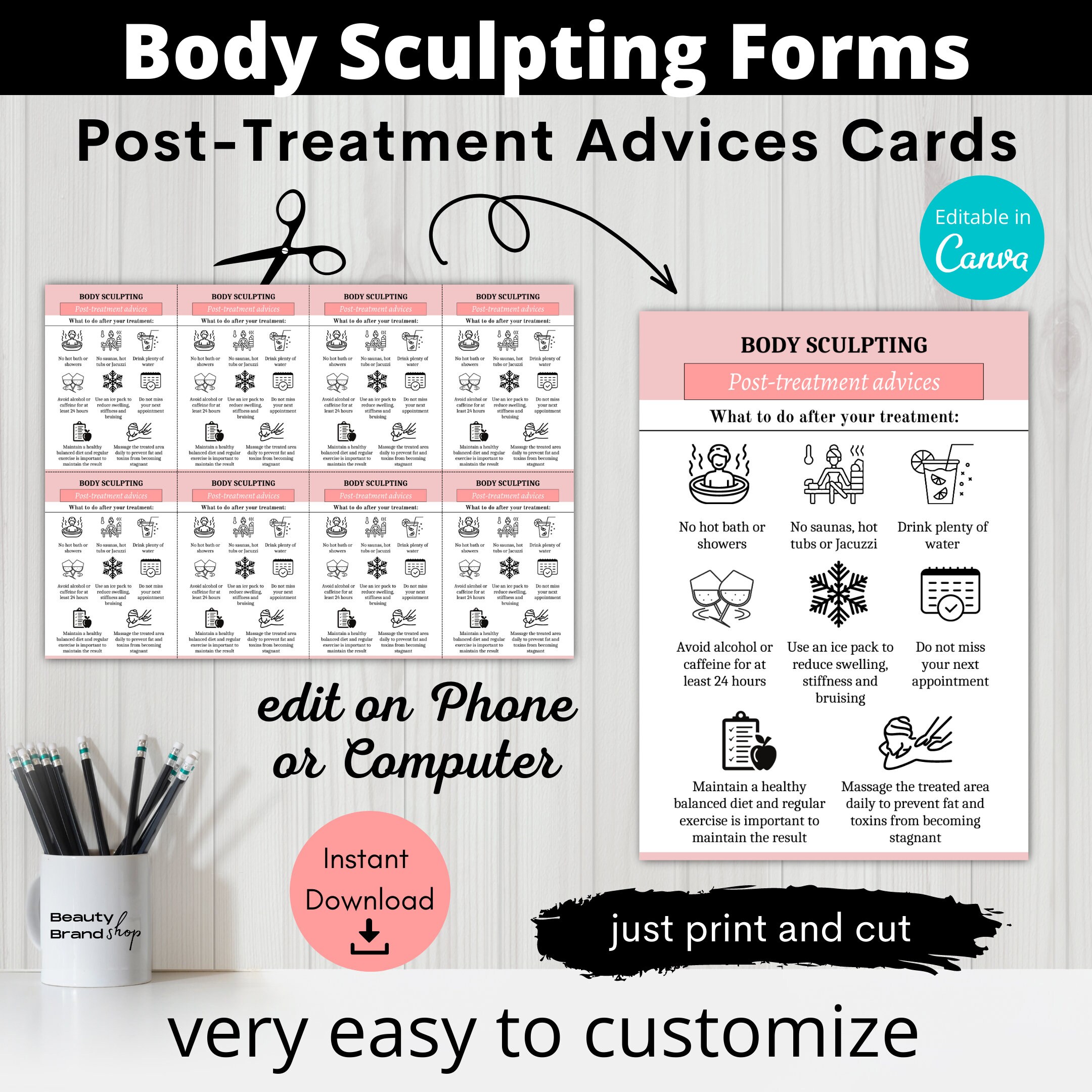 Body Sculpting Forms Editable Body Contouring Consent Form - Etsy Canada