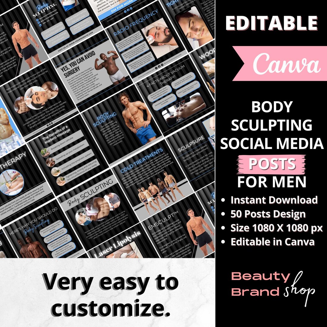 Body Sculpting Social Media Post for MEN, Body Sculpting Instagram ...