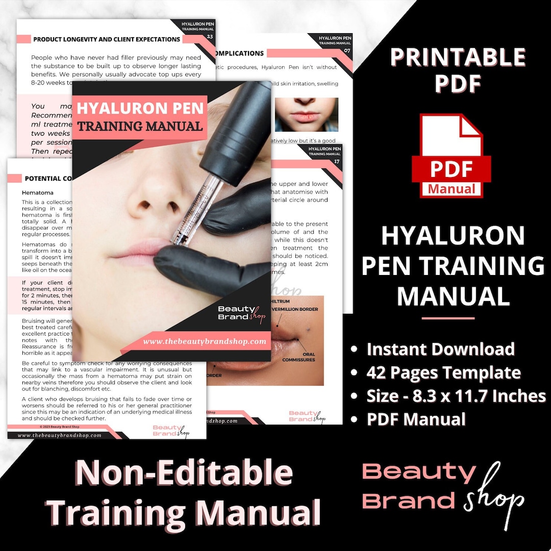 Hyaluron Pen Training Manual, Hyaluron Pen Manual, Hyaluron Pen ...