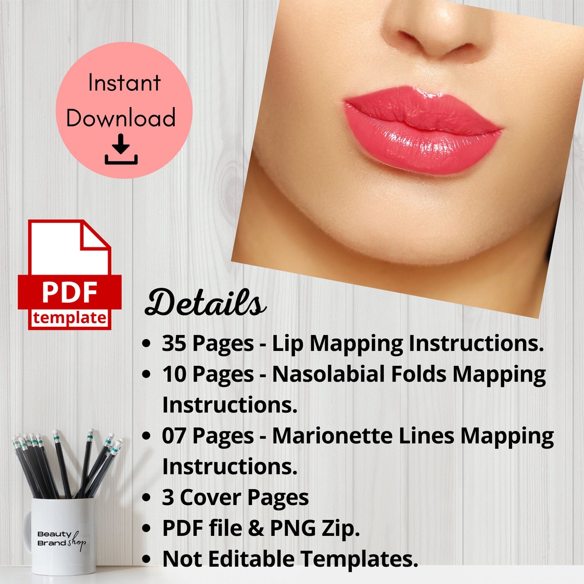 Hyaluron Pen Mapping Lip Mapping Nasolabial Folds Mapping - Etsy