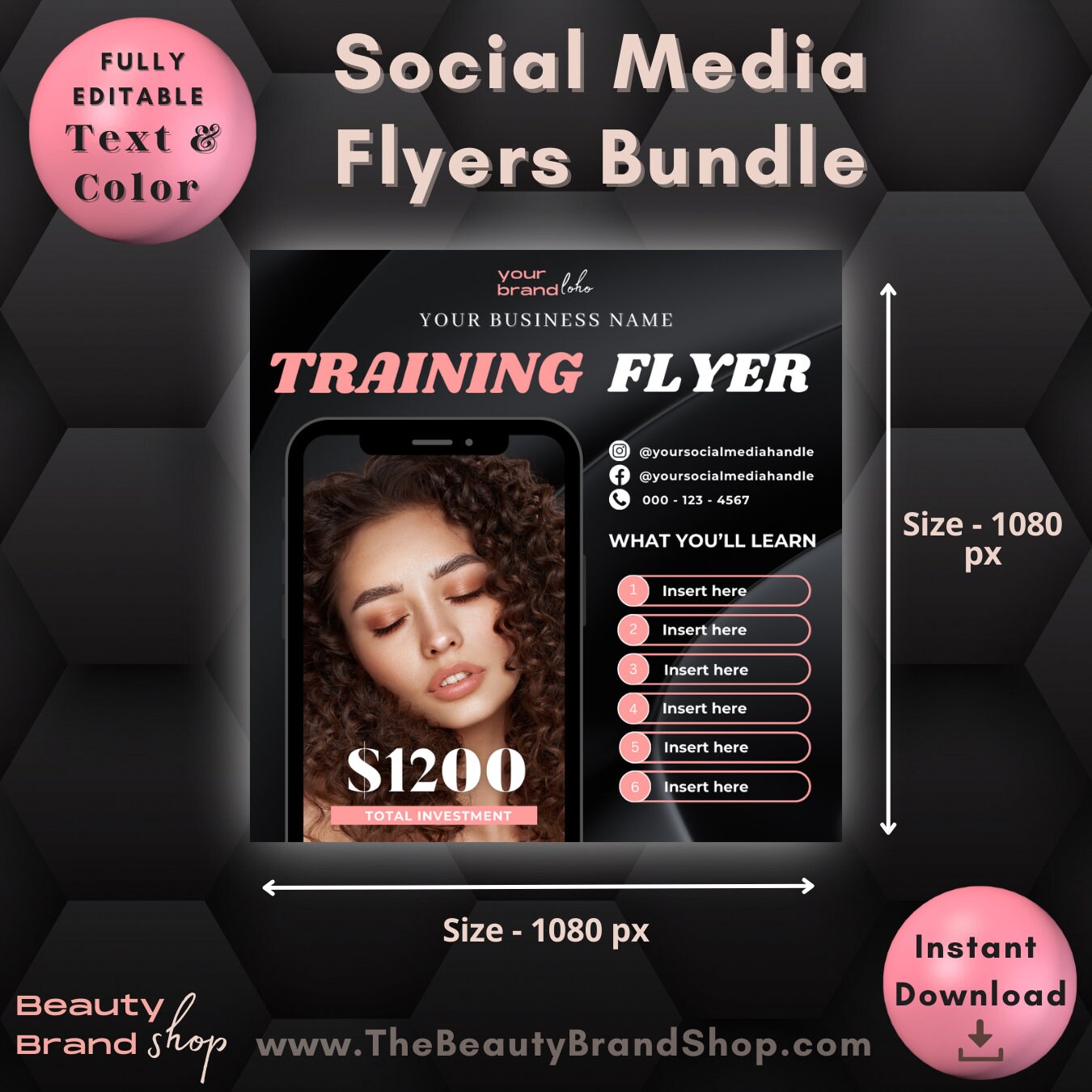 Social Media Posts, DIY Flyer Template Design, Instagram Beauty Post ...