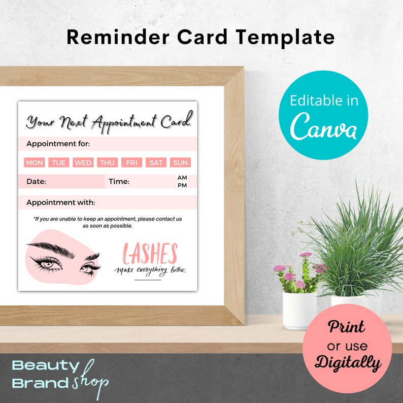 Printable Next Appointment Cards Editable Appointment - Etsy