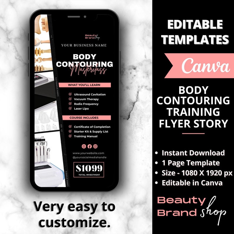 Body Contouring Training Flyer Story, DIY Flyer Design, Social Media ...