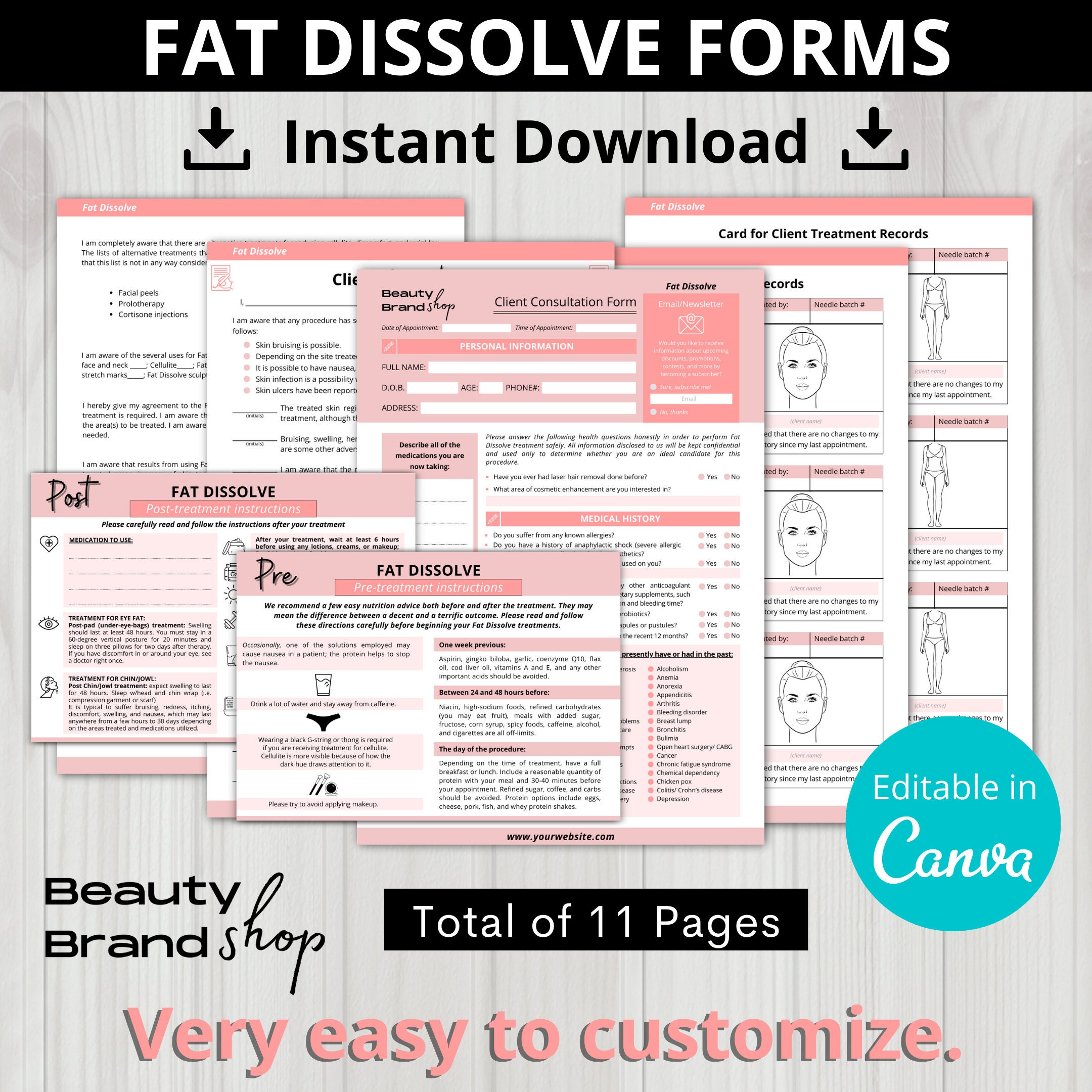 Fat Dissolve Bundle Templates, Fat Dissolving Manual, Fat Dissolve ...