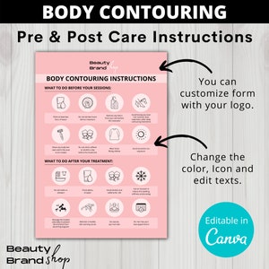 Body Contouring Pre Care and Post Care Instructions, Body Contouring ...