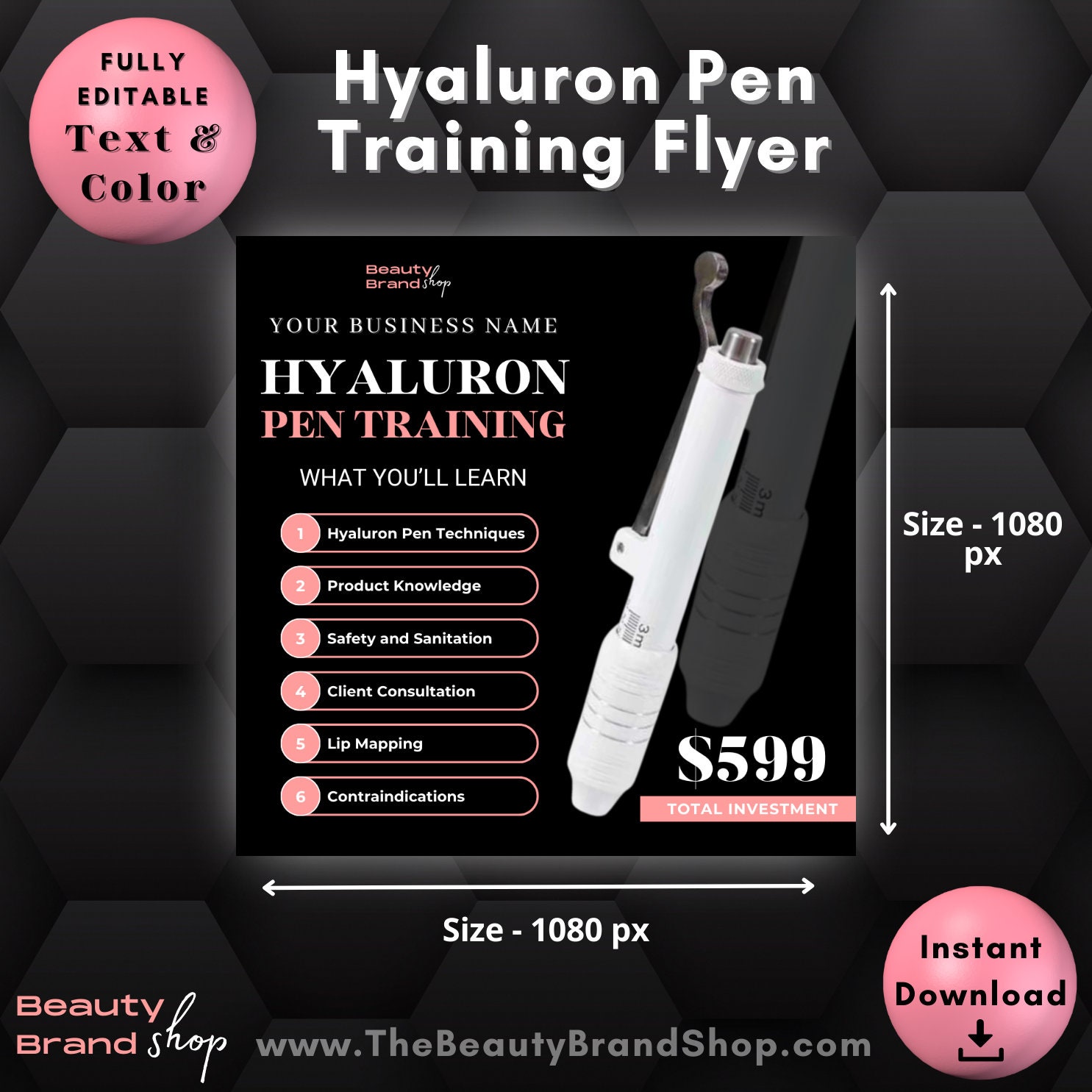 Hyaluron Pen Flyer, DIY Flyer Template Design, Hyaluron Pen Training ...