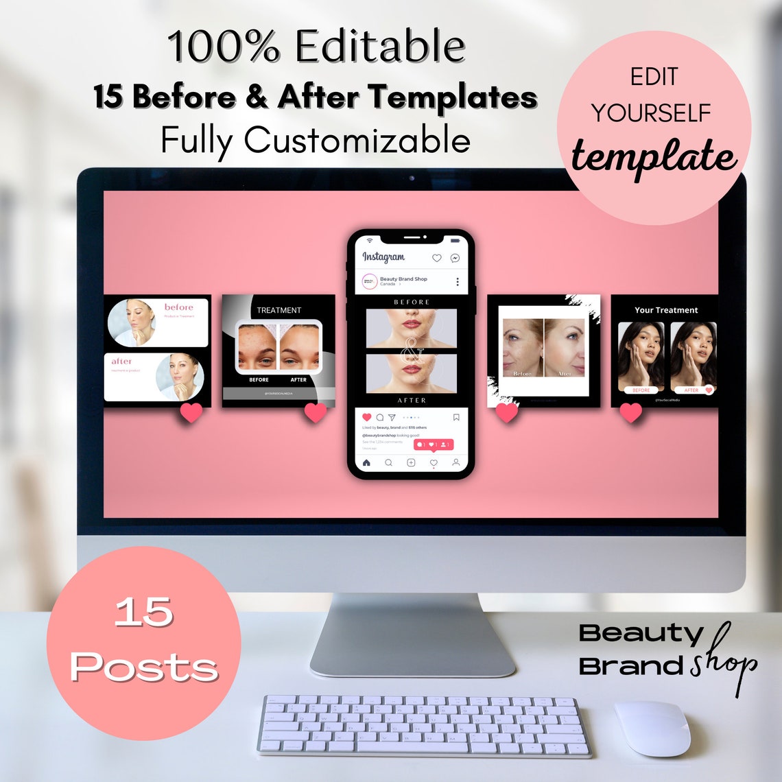 Skincare Before and After Templates Editable Esthetician - Etsy