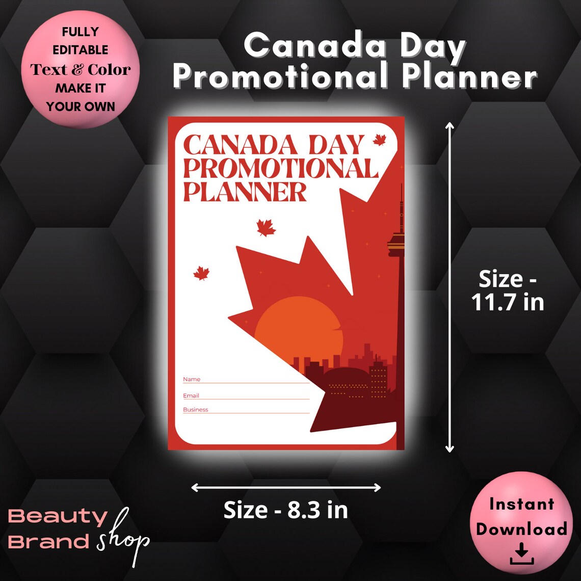 Canada Day Holiday Promotional Planner, Canada Day Content Planner ...