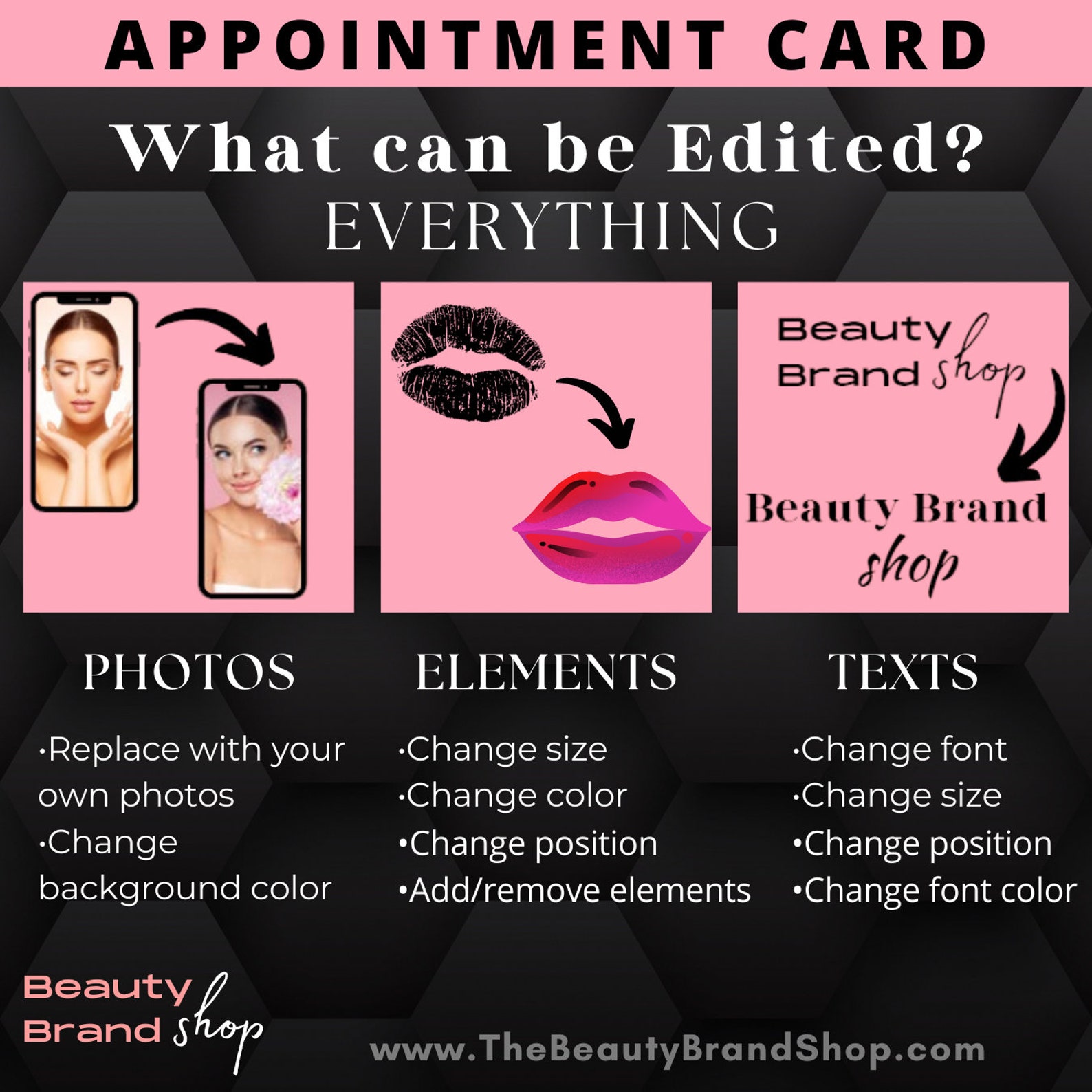Printable Next Appointment Cards, Editable Appointment Reminder Cards ...