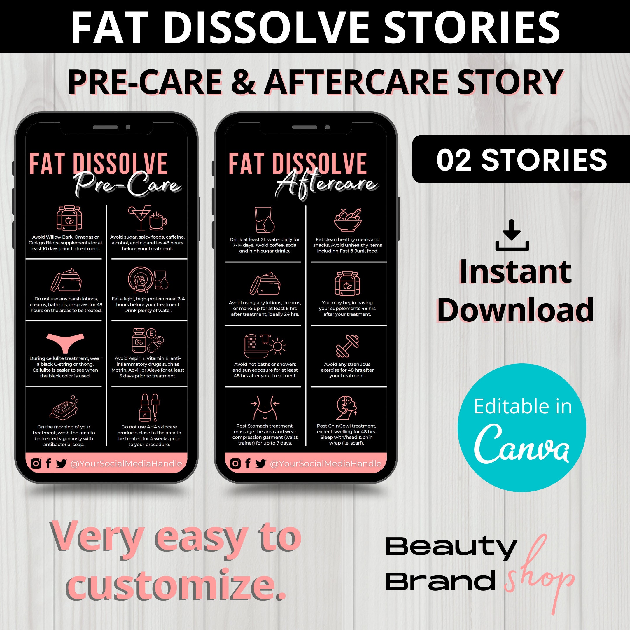 Fat Dissolve Bundle Templates, Fat Dissolving Manual, Fat Dissolve ...