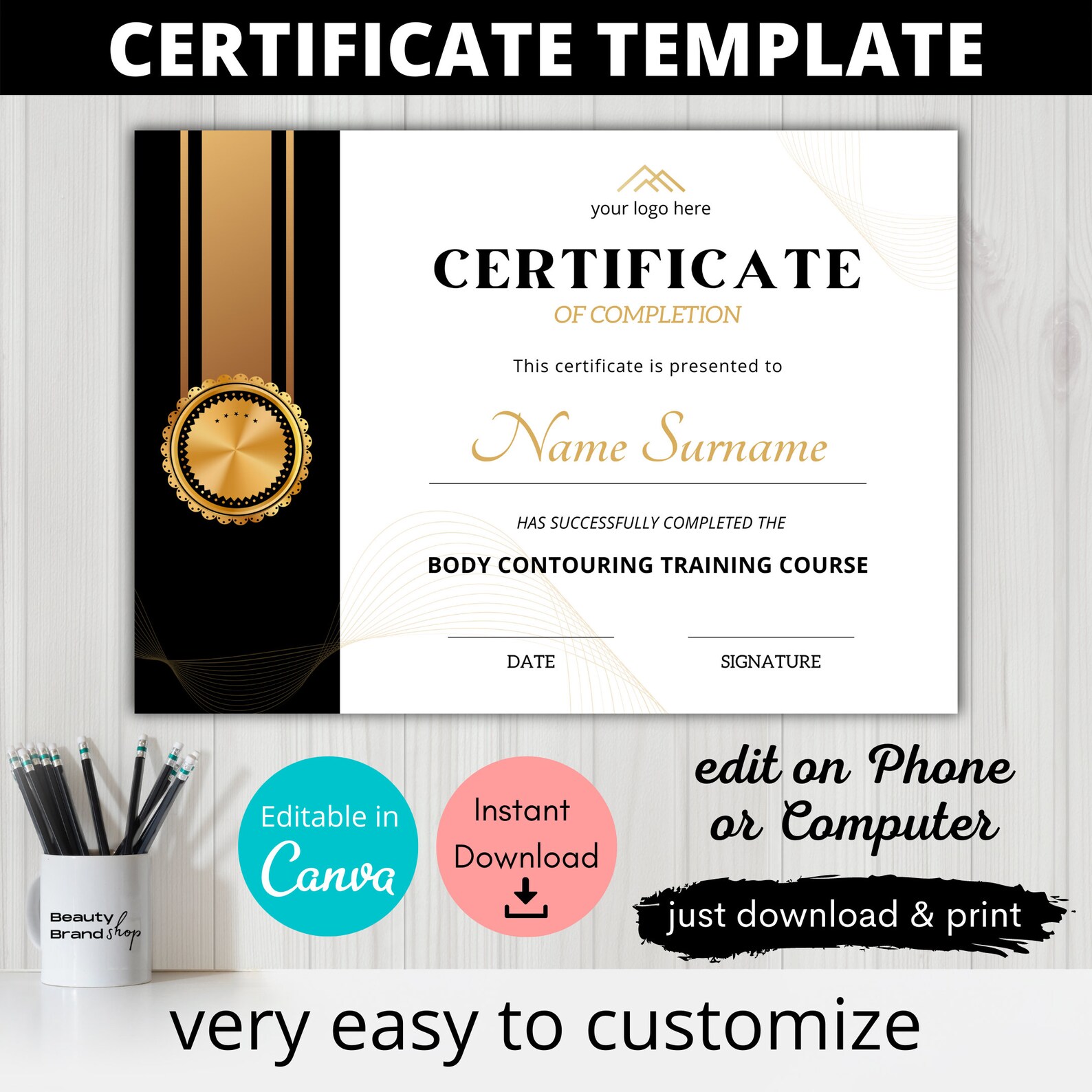 Certificate of Achievement Template, Body Contouring Certificate ...
