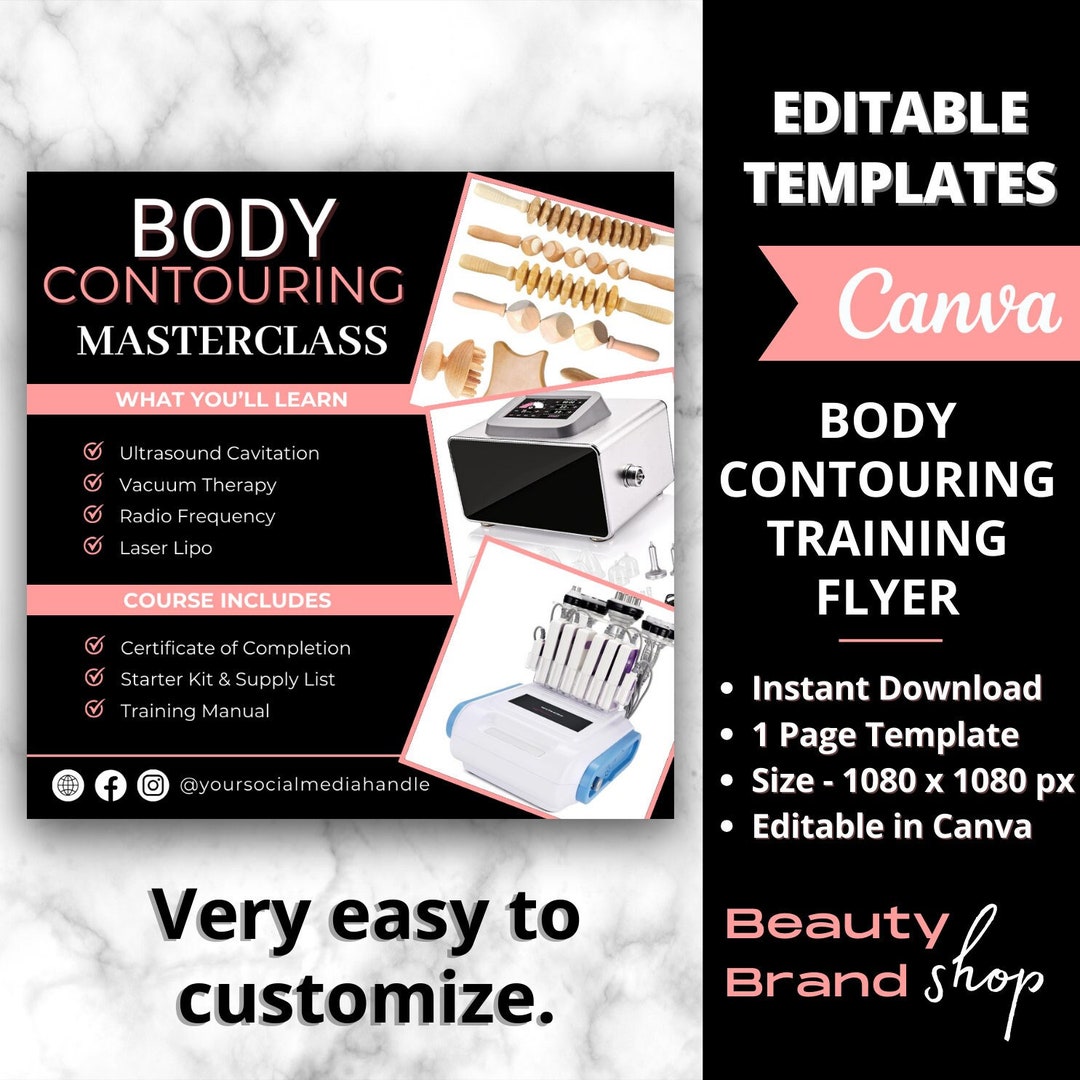 Body Contouring Training Flyer, DIY Flyer Design, Social Media ...
