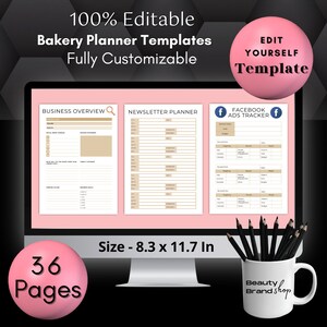 Bakery Business Planner, Bakery Journal, Bakery Content Planner, Bakery ...