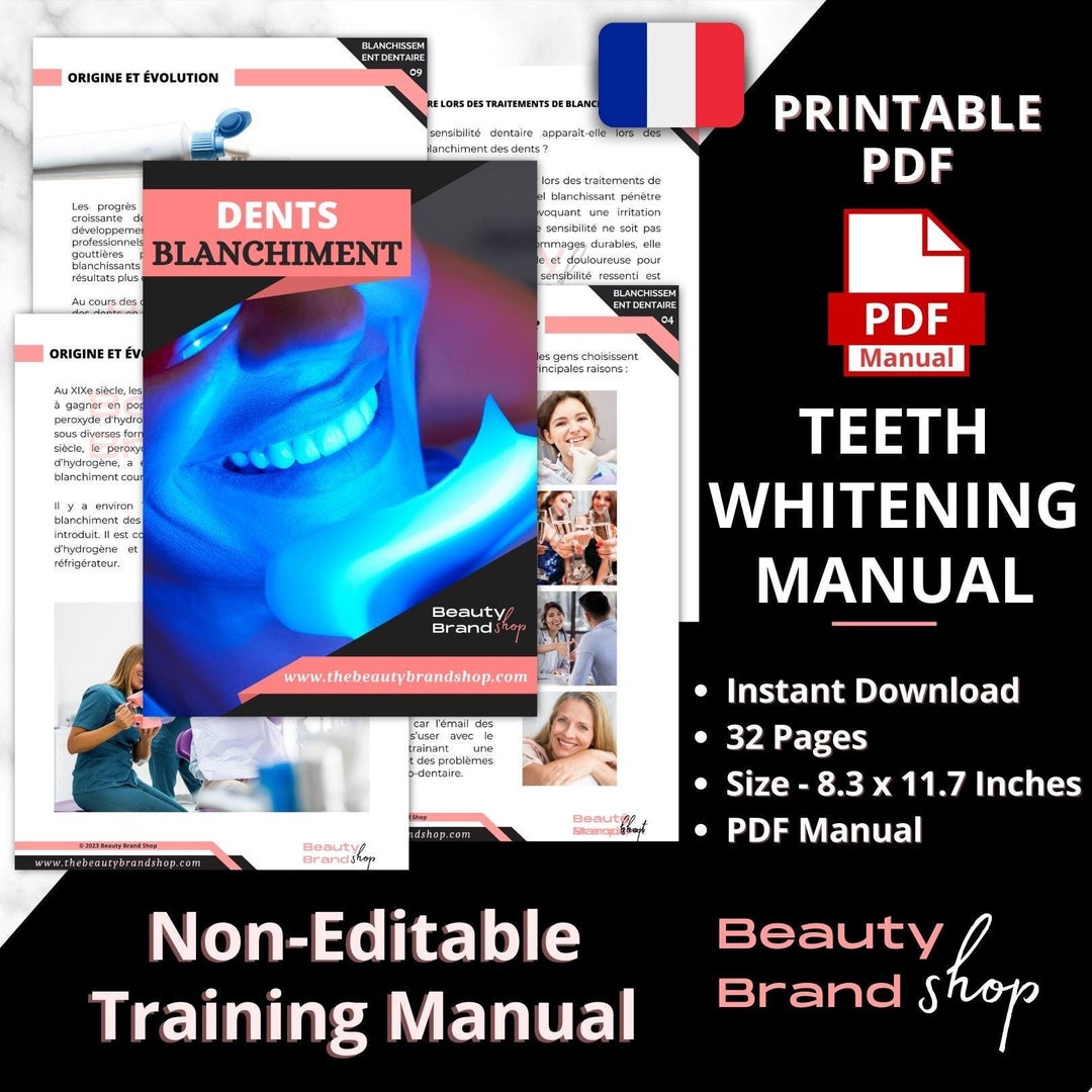 French-teeth Whitening Manual, Teeth Whitening Training Manual, Dental ...