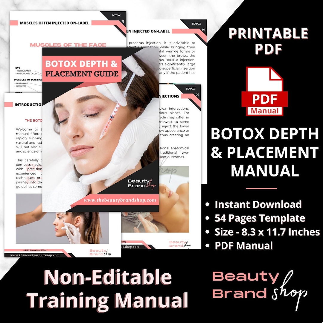 Botox Depth and Placement Guide, DIY Botox, Cosmetic Aesthetic Training ...