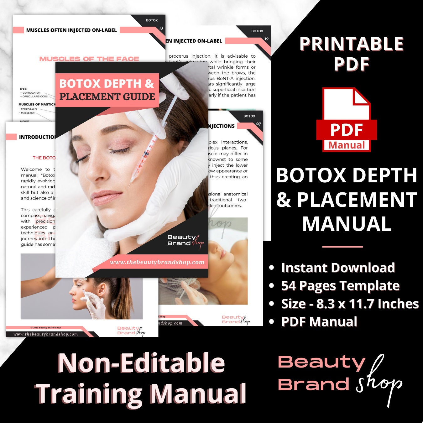 Botox Depth and Placement Guide, DIY Botox, Cosmetic Aesthetic Training ...
