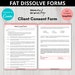 Fat Dissolving Consent Form, Editable Consultation Forms, Lipodissolve ...