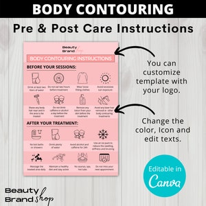 Body Contouring Pre Care and Post Care Instructions, Body Contouring ...