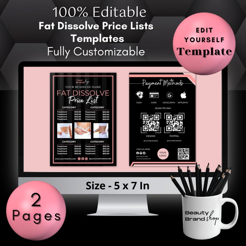 Fat Dissolve Price Lists, DIY Fat Dissolve Price List Flyer Design ...