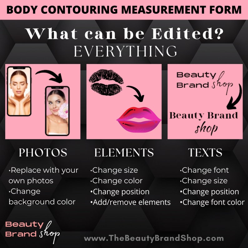 Body Contouring Body Measurement Form, Body Sculpting Consent Form ...