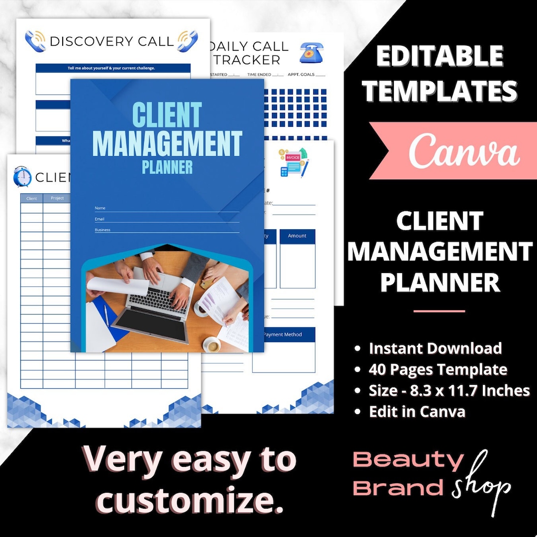 Client Management Planner, Client Management Content Planner, Client ...