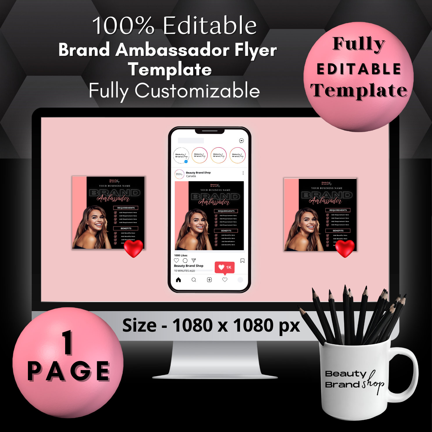 Brand Ambassador Flyer, DIY Flyer Template Design, Social Media Flyer ...