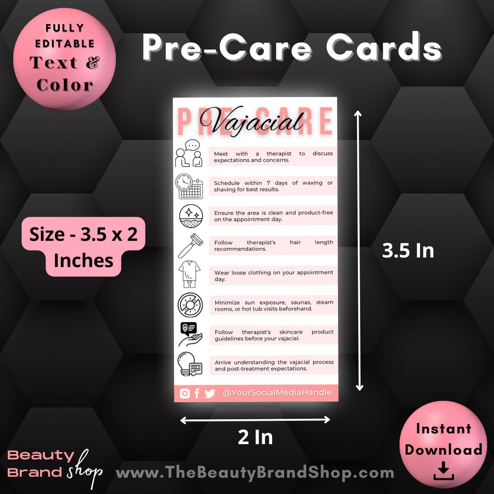 Vajacial Aftercare Template, Editable Intimate Facial Care Guide ...