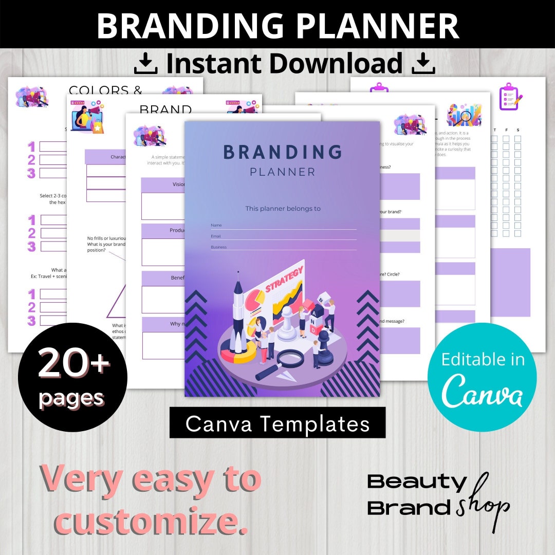 Branding Planner Branding Journal Branding Content Planner - Etsy