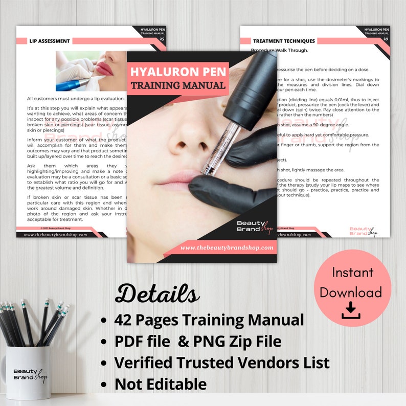 Hyaluron Pen Manuals Bundle, Hyaluron Pen Training Manual ...