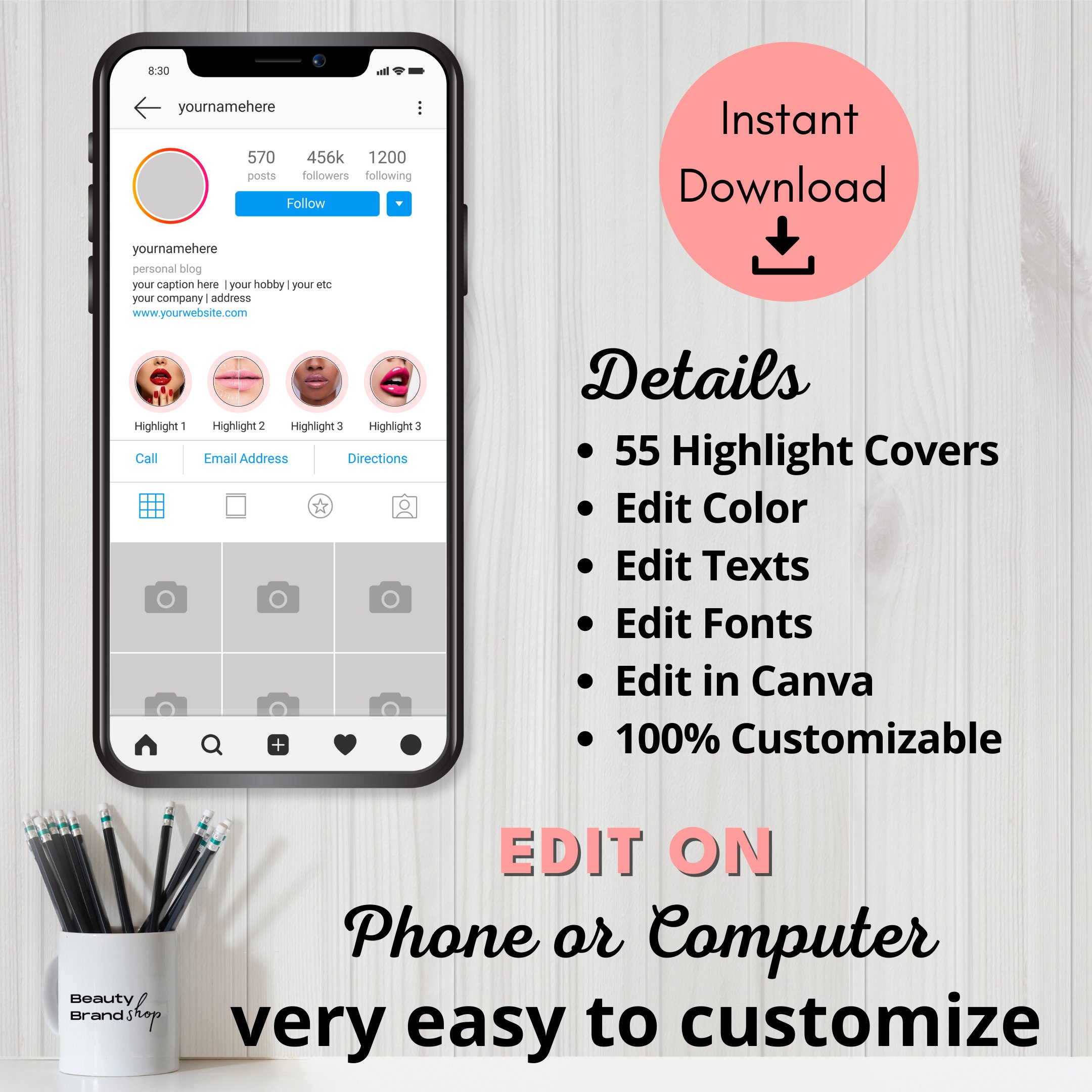 Instagram Story Highlight Icons Hyaluron Pen Icons Highlight - Etsy