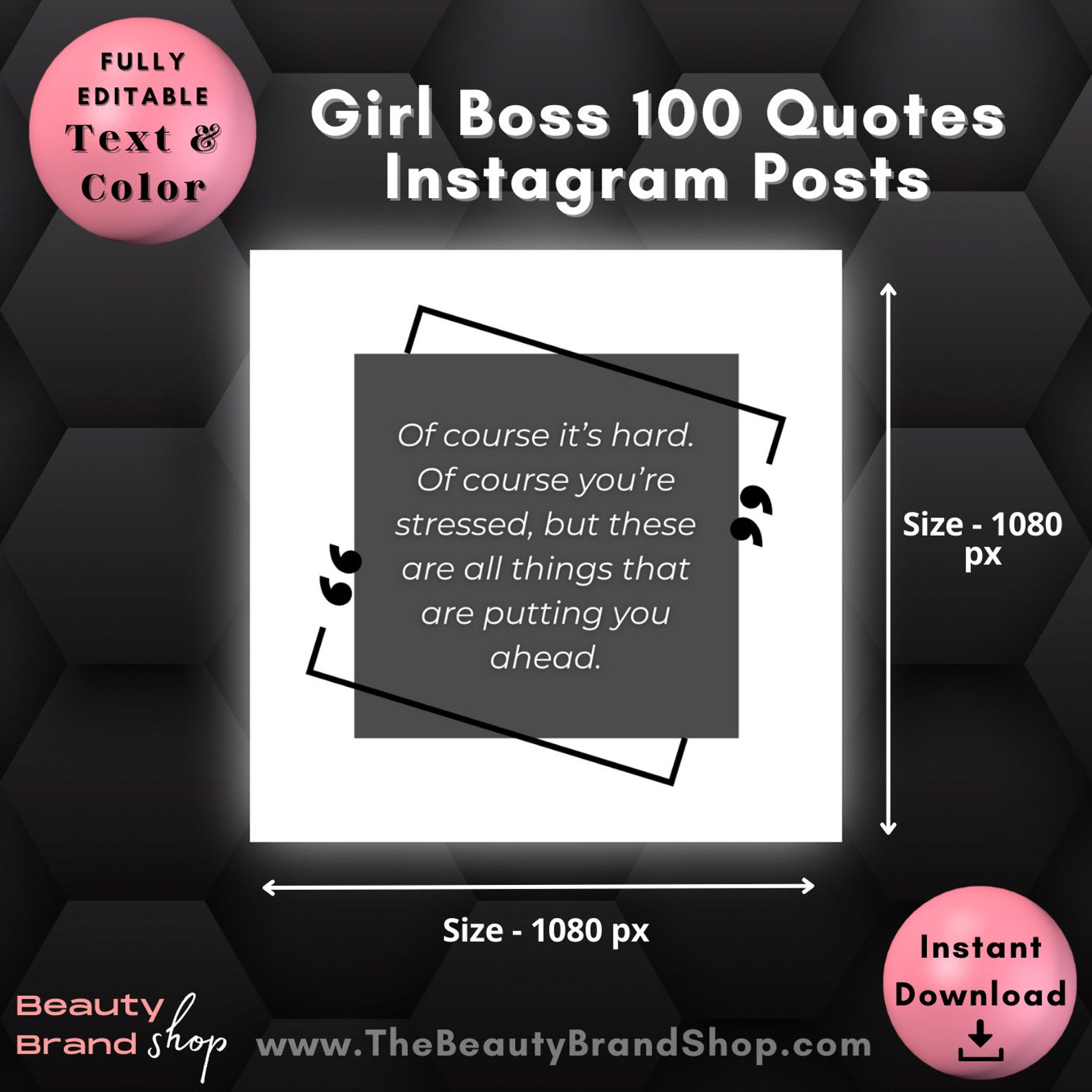 Girl Boss Instagram Posts, Boss Babe Quotes Templates, Instagram Post ...