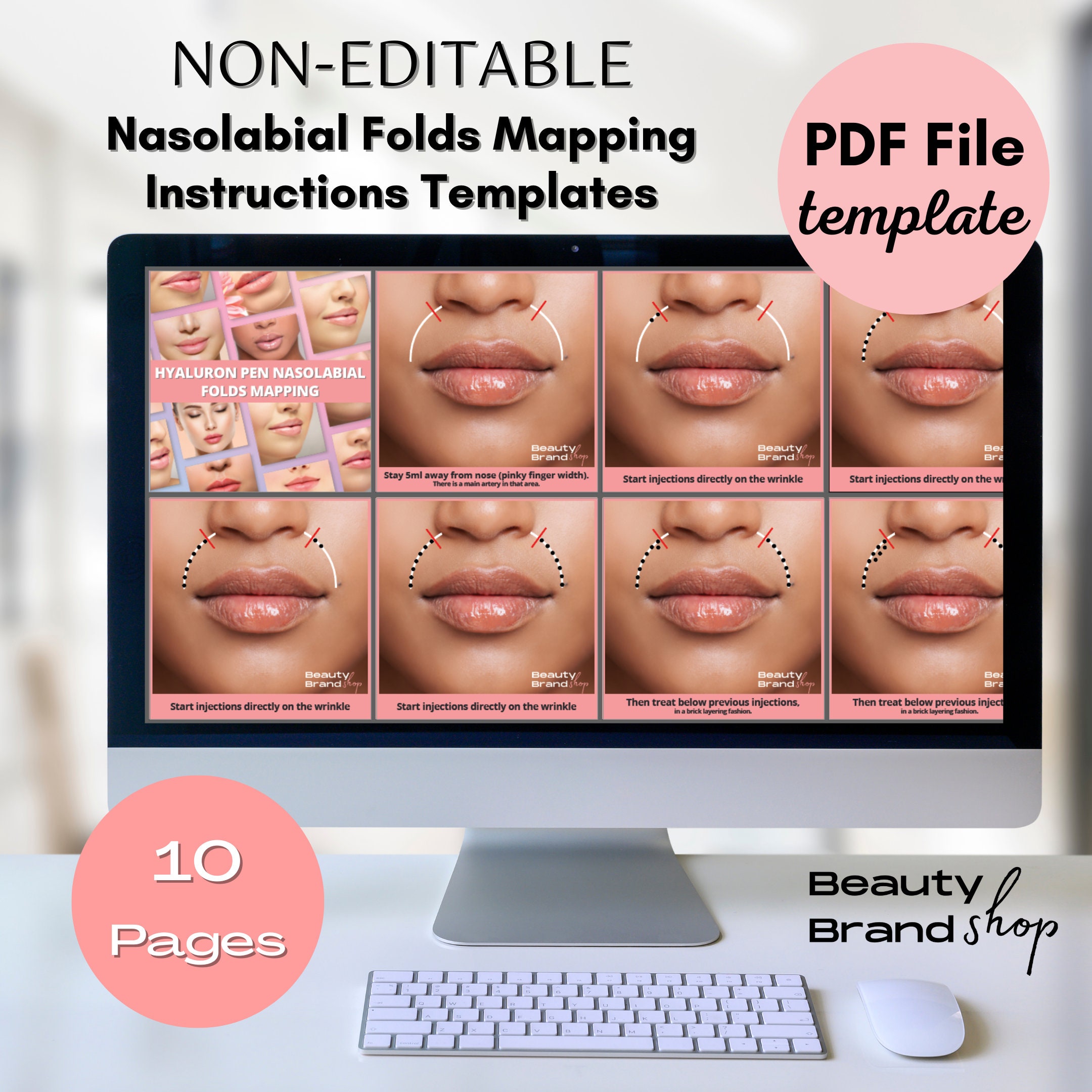 Hyaluron Pen Mapping Lip Mapping Nasolabial Folds Mapping - Etsy