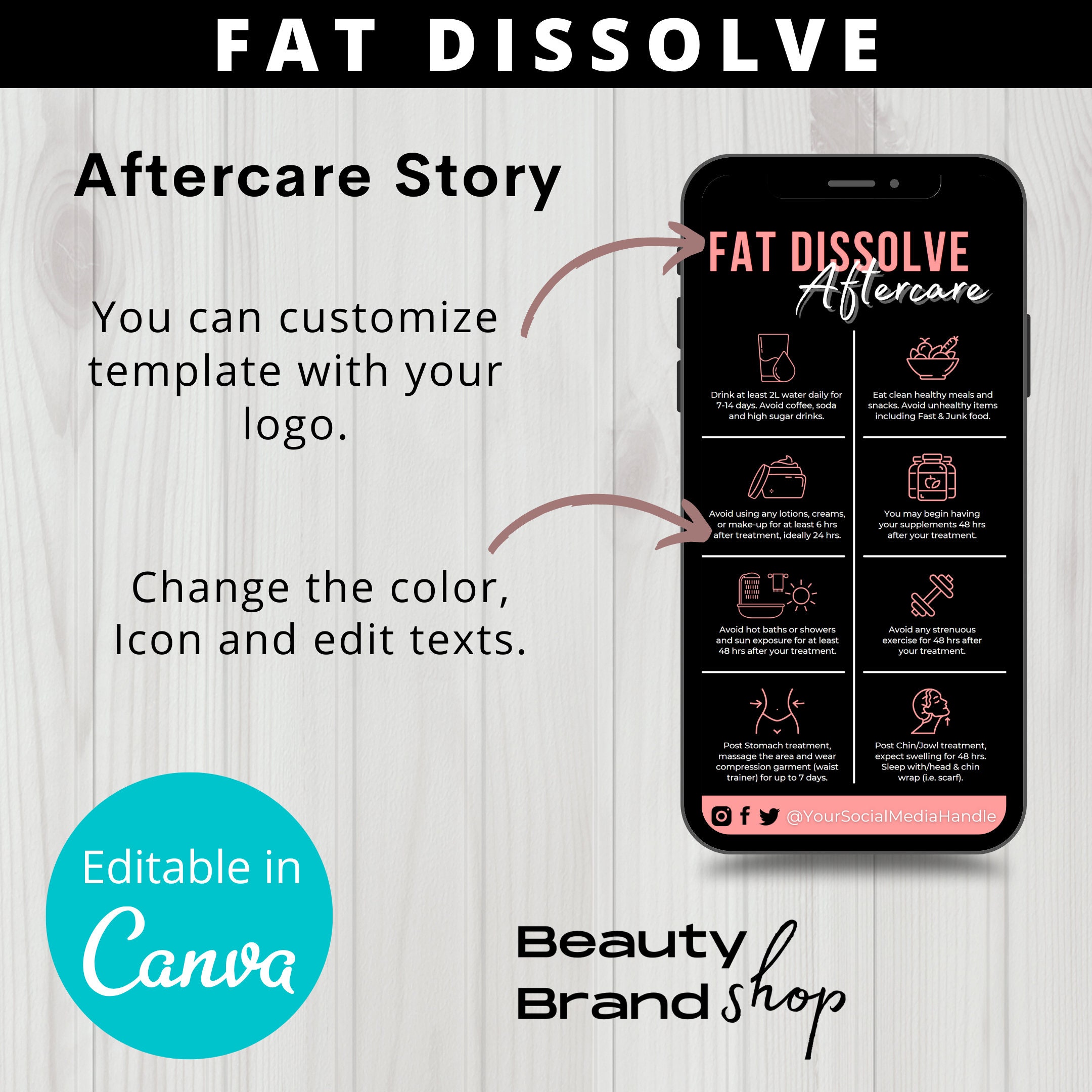 Fat Dissolving Precare and Aftercare Story, Fat Dissolver Care, Pre ...