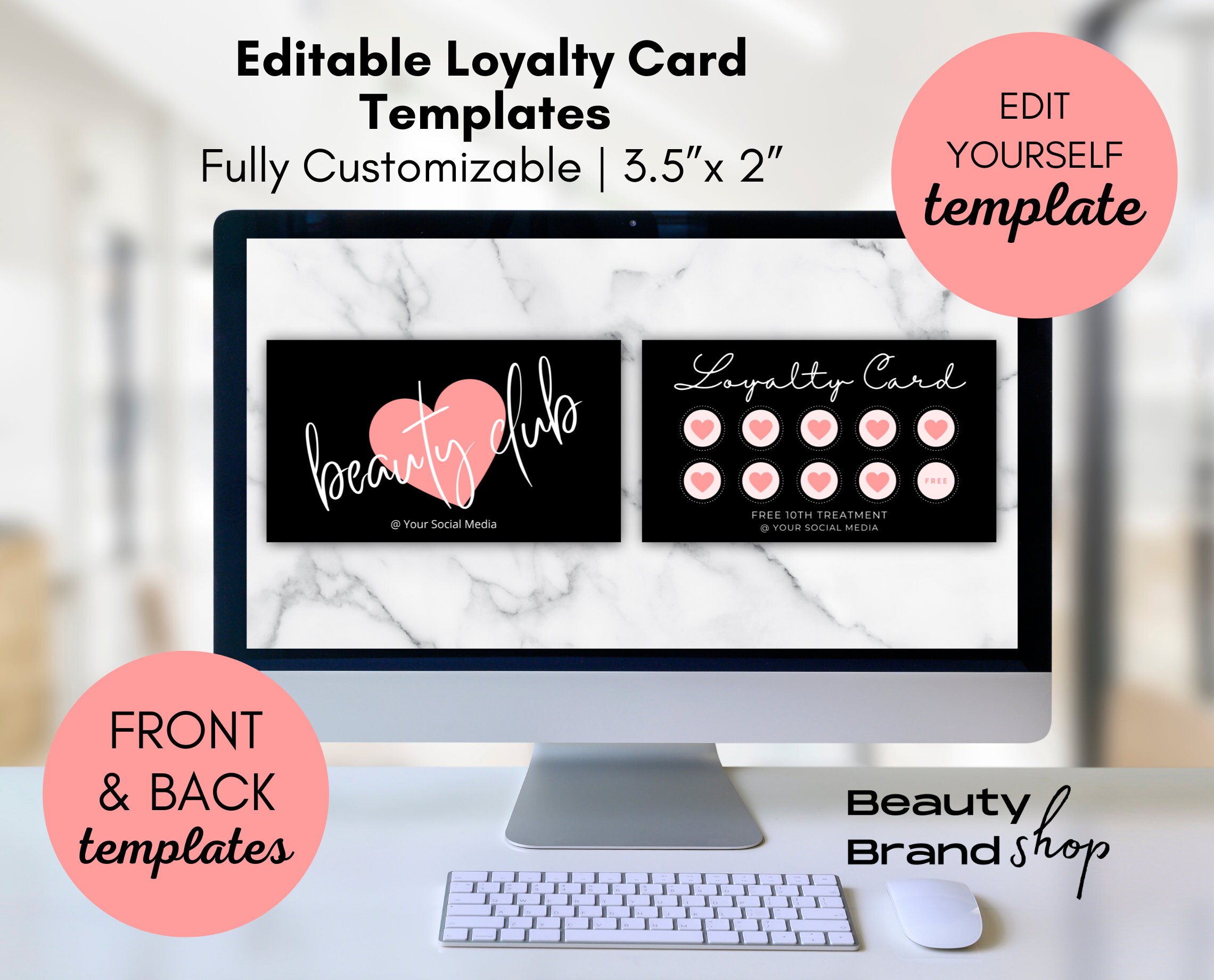 Editable Loyalty Cards Loyalty Card Loyalty Cards Diy - Etsy
