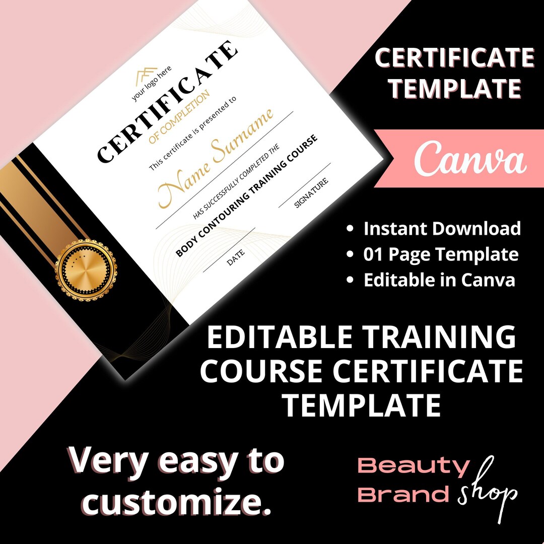 Certificate of Achievement Template, Body Contouring Certificate ...