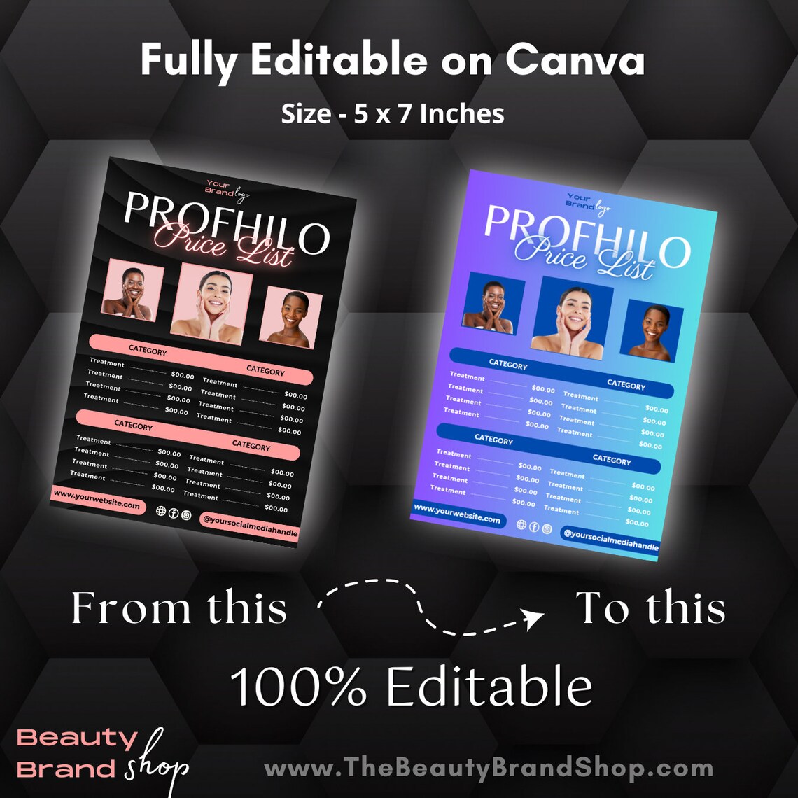 Profhilo Price Lists, Beauty Service Price List, Small Business Price ...