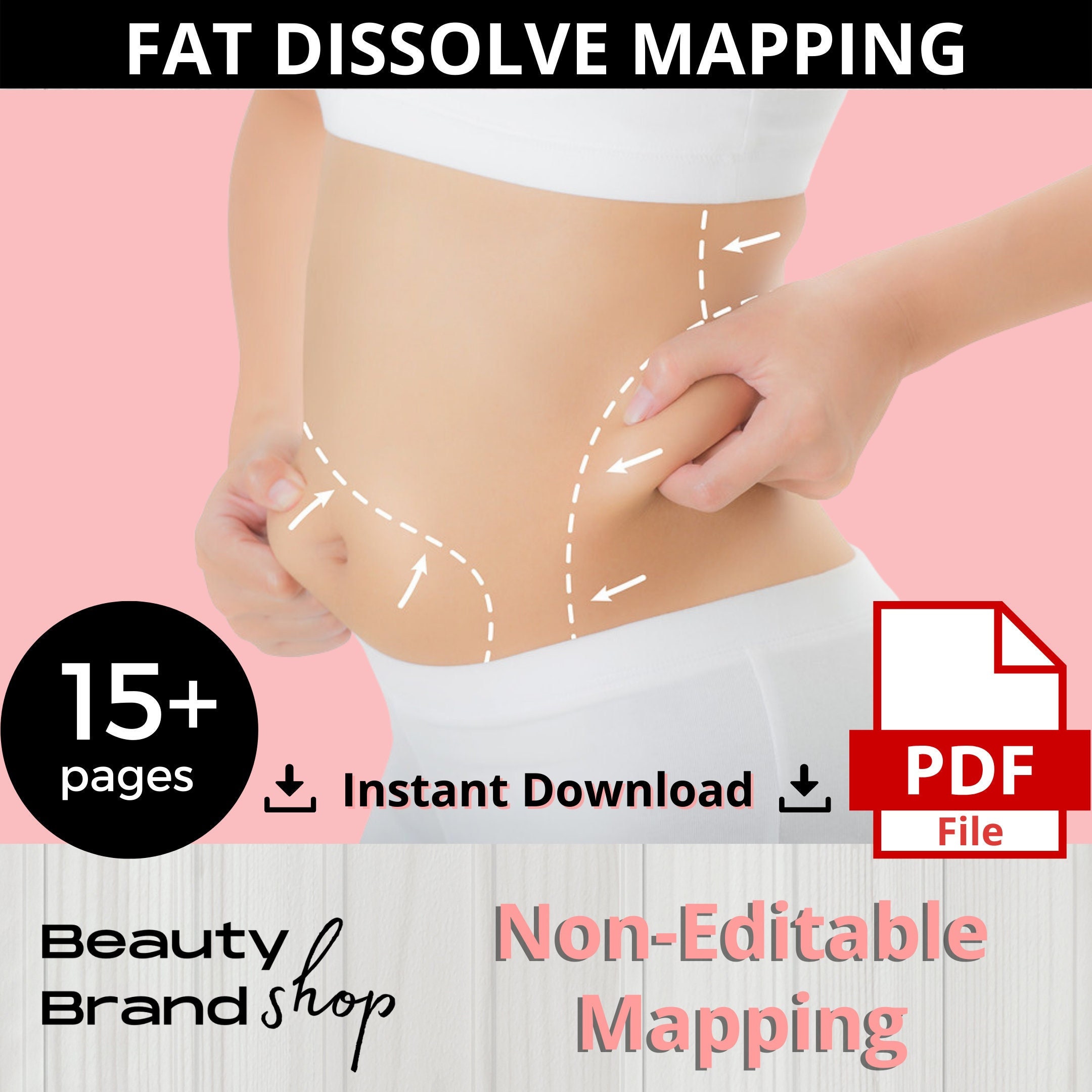 Fat Dissolving Mapping Fat Mapping Fat Dissolve Mapping - Etsy