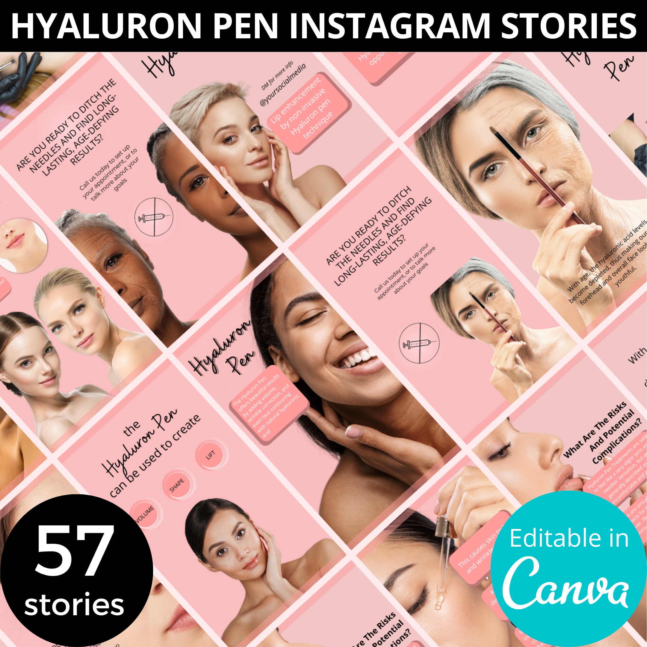 Hyaluron Pen Bundle, Hyaluron Pen Forms, Precare and Aftercare Cards ...